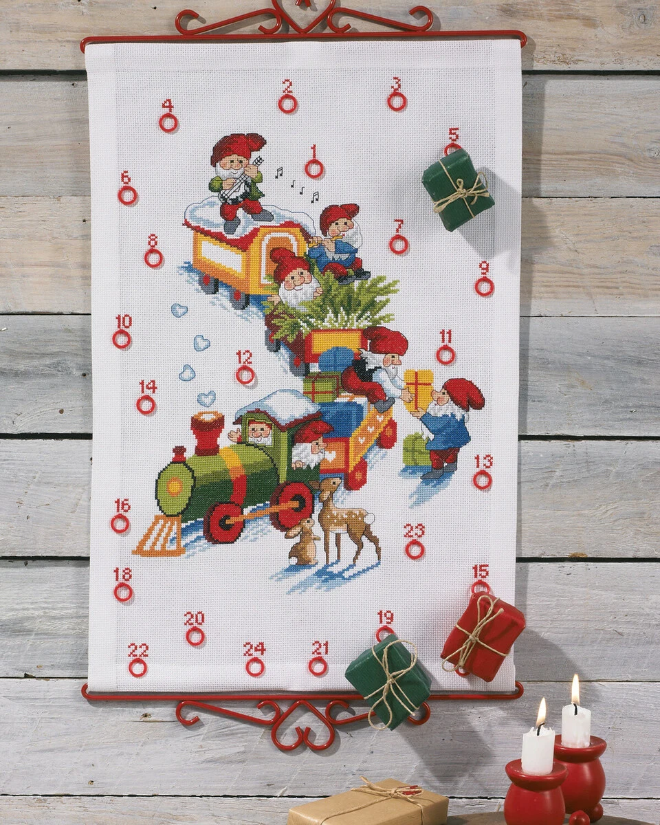 Tog nisser broderisæt 35x54 cm – Køb billigt her