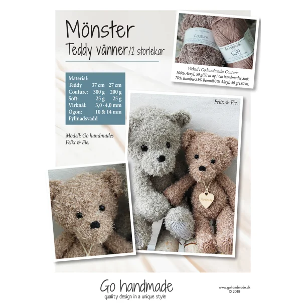 99526 Go Handmade Teddy Venner - Køb billigt her