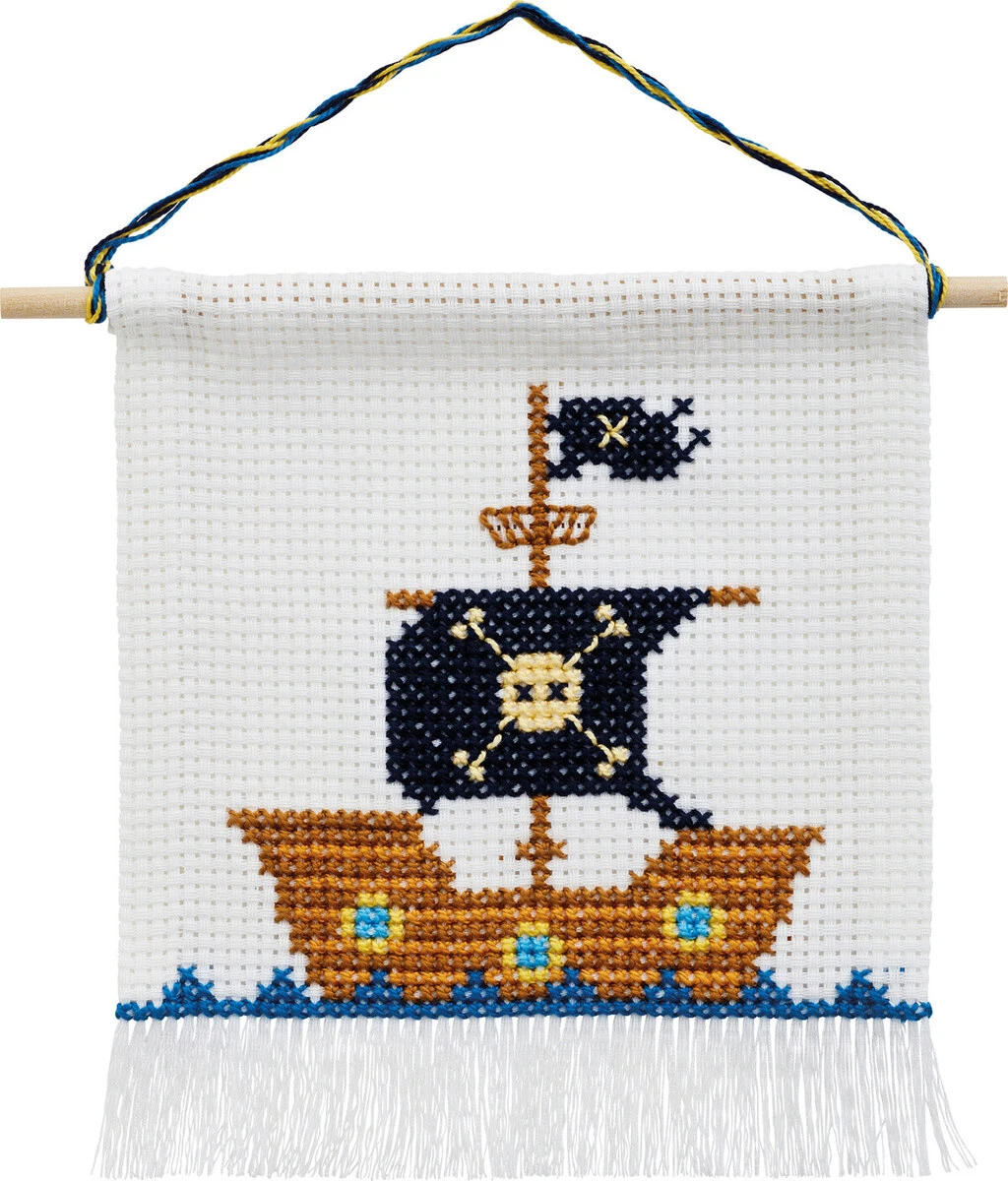 Pirat Skib Broderisæt 16x18 Cm Køb Billigt Her