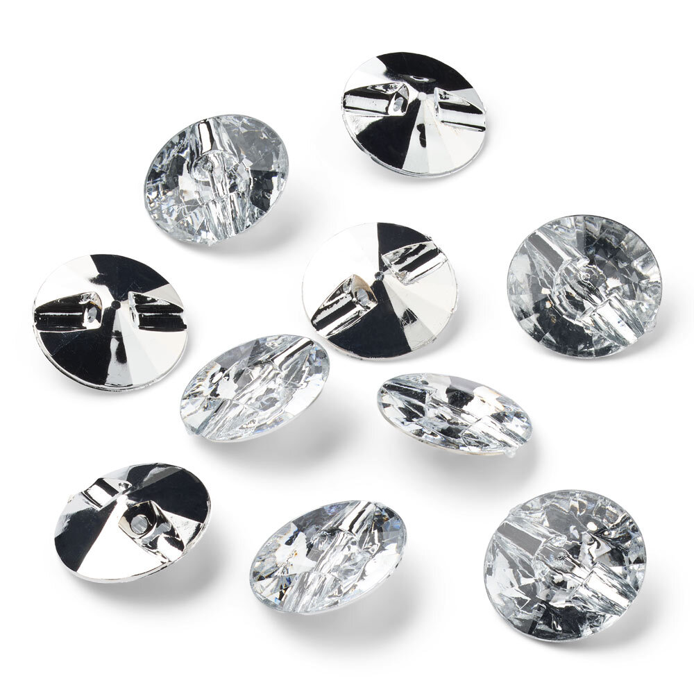 LindeHobby Krystalknapper, Klar, 20 mm, 10 stk - Køb billigt her